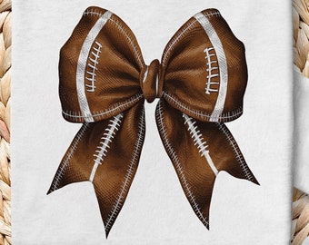 Retro Football Bow Png, Fall Coquette Bow PNG, Fall Football Shirt Png ...