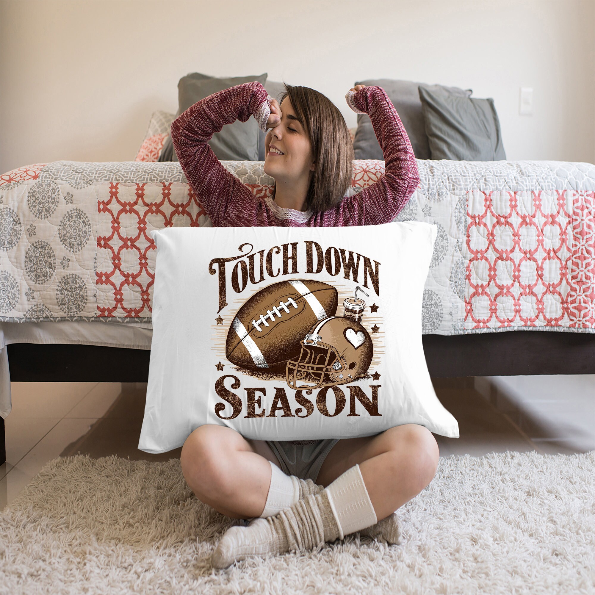 Retro Football Season PNG: Touchdown Game Day Design (digital Download ...