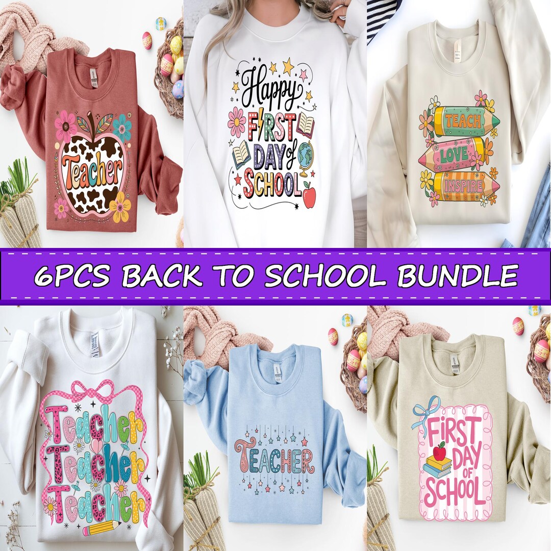 Retro Teacher PNG Bundle: Back to School Doodles (digital Download ...