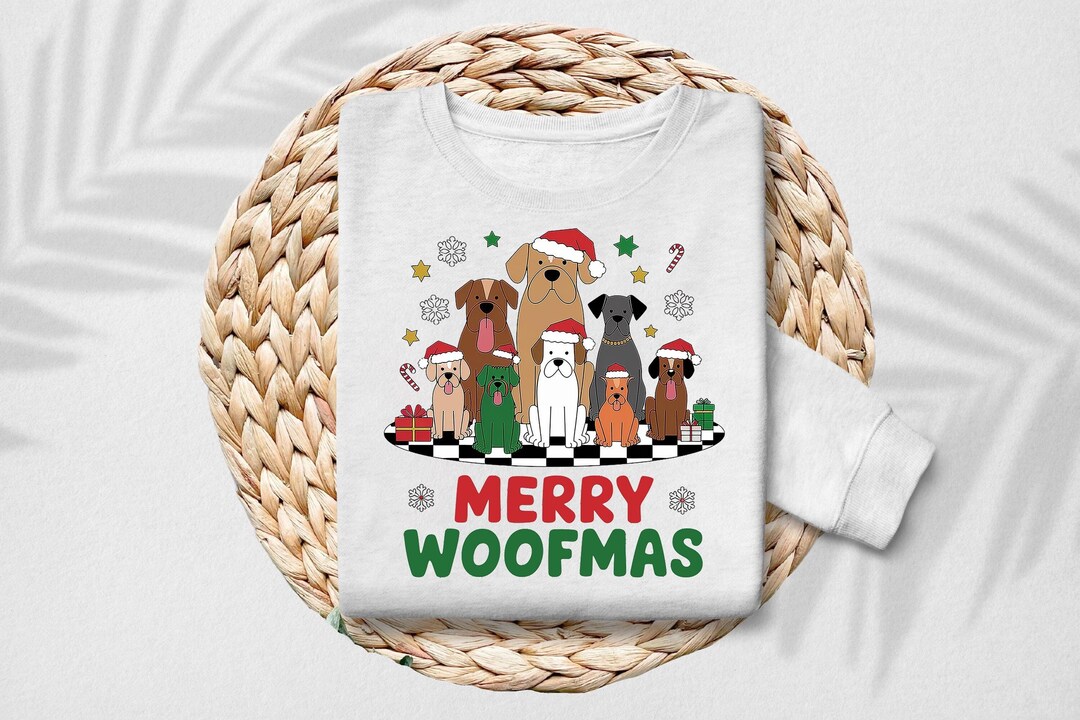 Merry Woofmas Dog PNG: Christmas Dogs, Dog Mom (digital Download) - Etsy