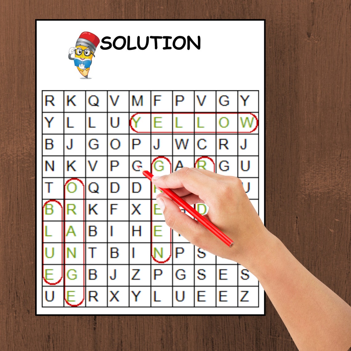 Colorful Fun Word Search for Kids, Vibrant Color Word Search Games ...