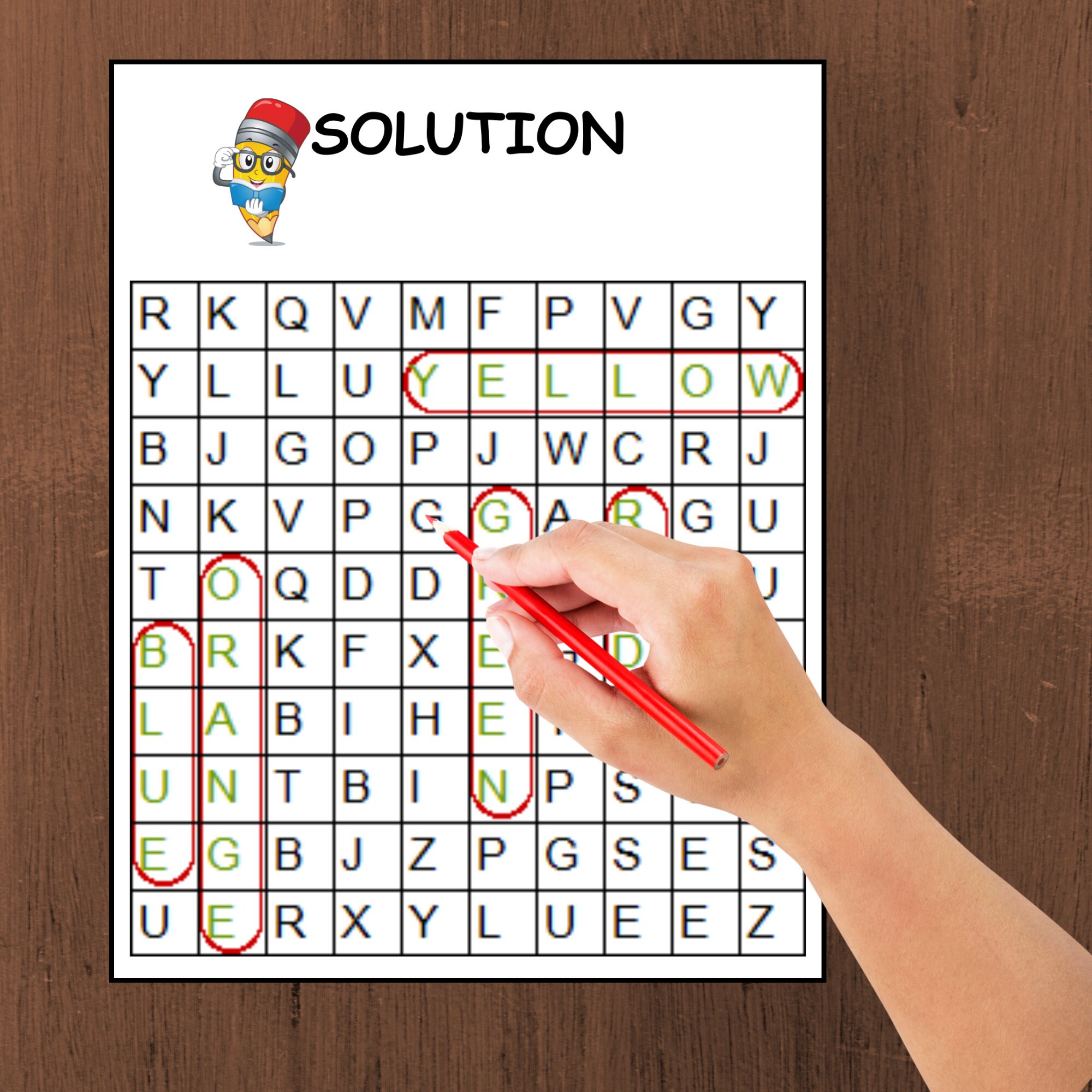 Colorful Fun Word Search for Kids, Vibrant Color Word Search Games ...