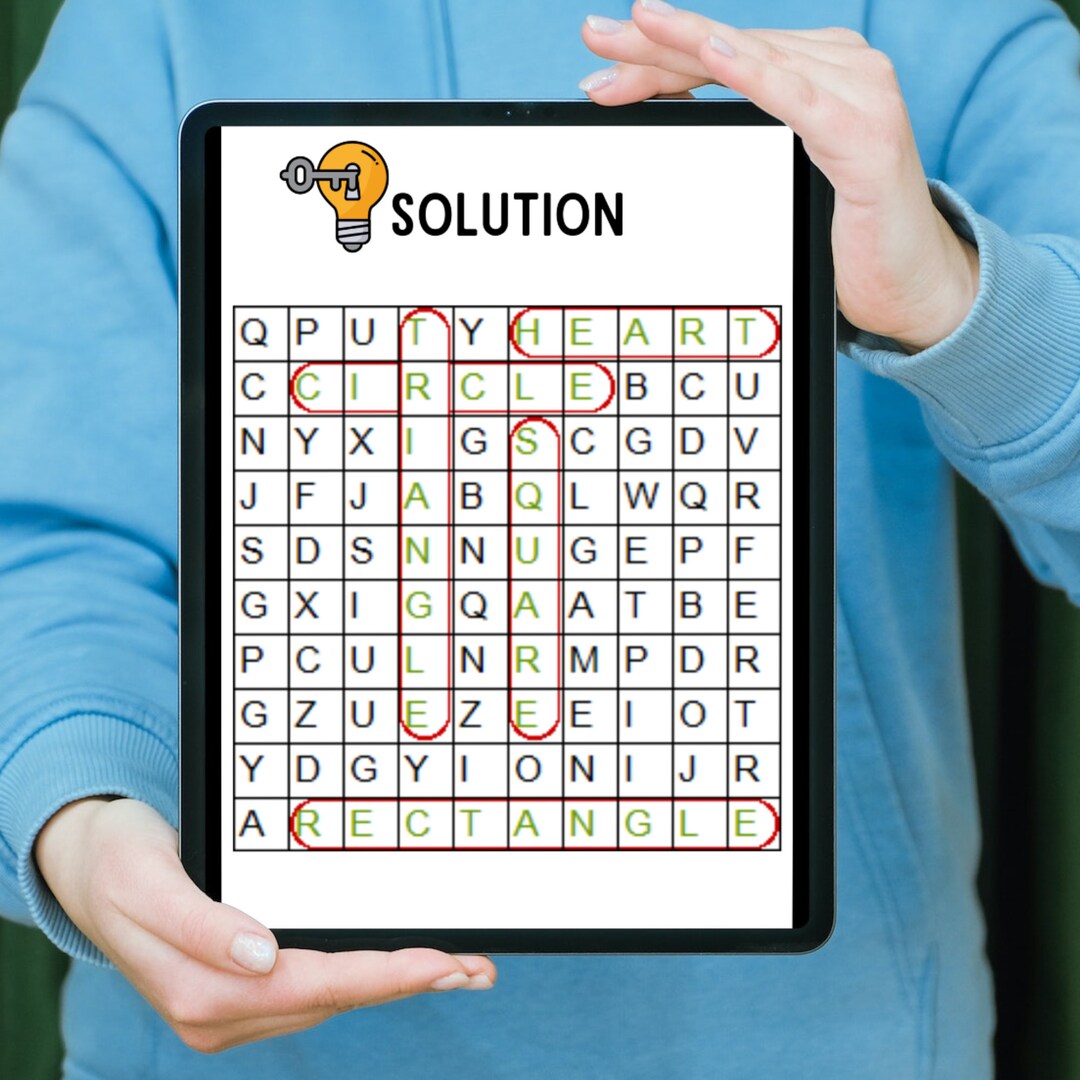 Basic Shapes Word Search Delight for Kids - Etsy