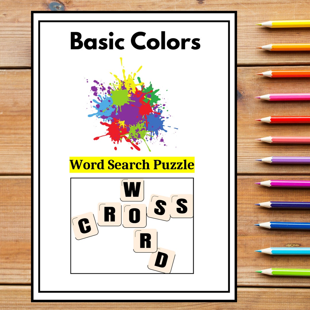 Colorful Fun Word Search for Kids, Vibrant Color Word Search Games ...