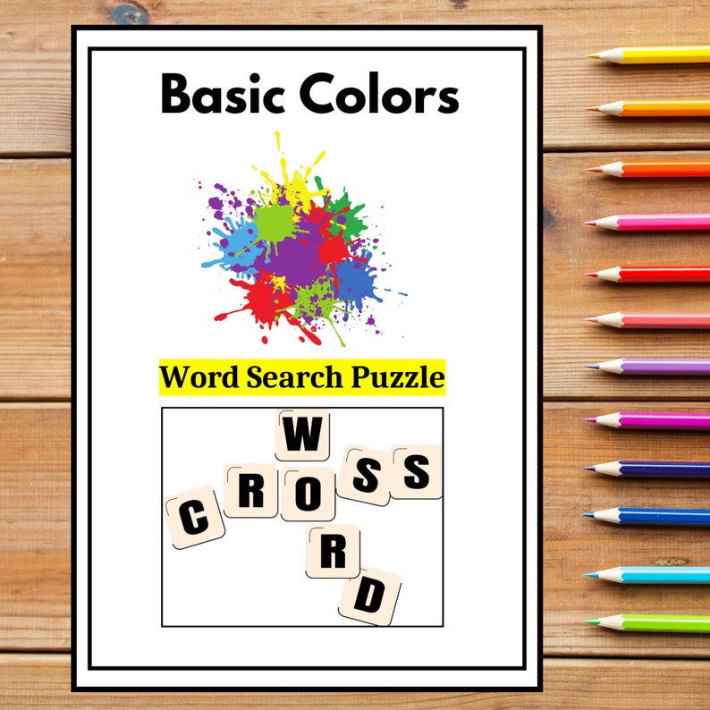Colorful Fun Word Search for Kids, Vibrant Color Word Search Games ...