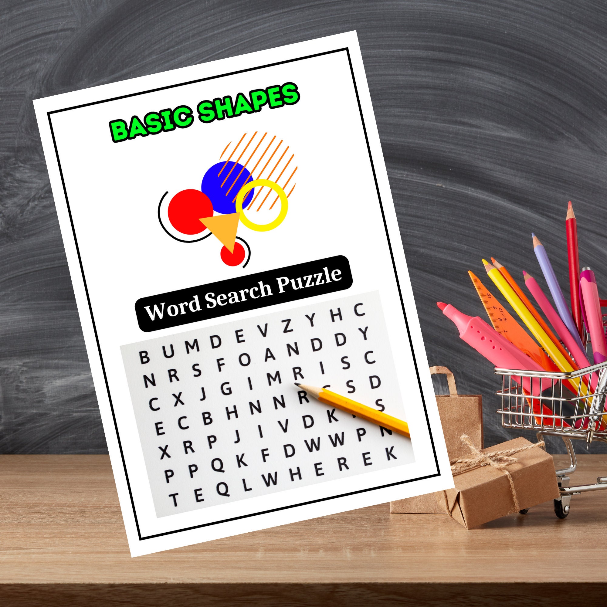 Basic Shapes Word Search Delight for Kids - Etsy