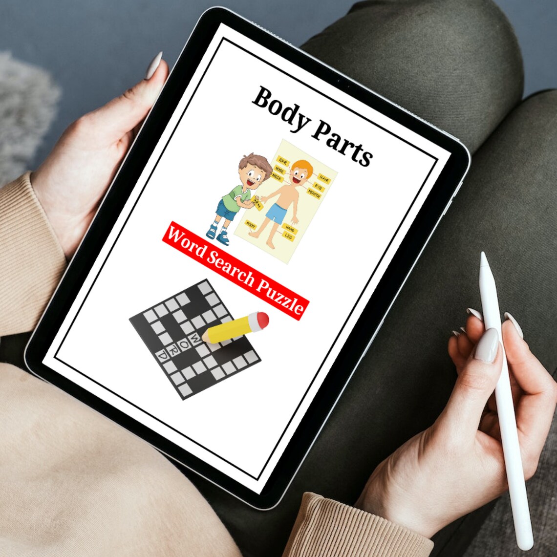 Printable Body Parts Word Search Games for Children - Etsy
