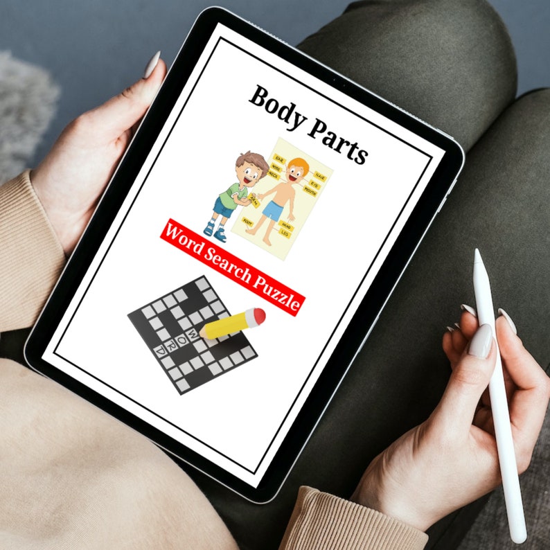 Printable Body Parts Word Search Games for Children - Etsy