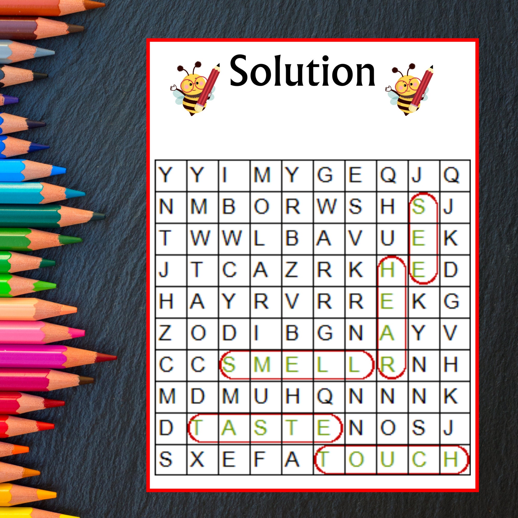 Engaging Five Senses Word Searches for Curious Minds, Fun and ...