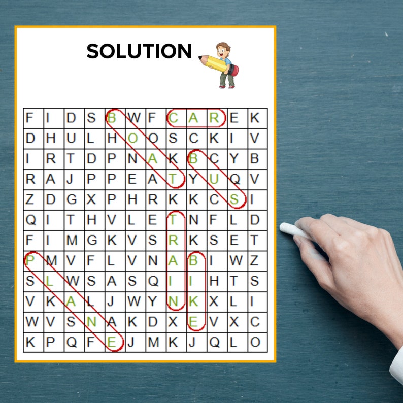 Transportation Fun Word Search for Kids, Printable Transportation ...