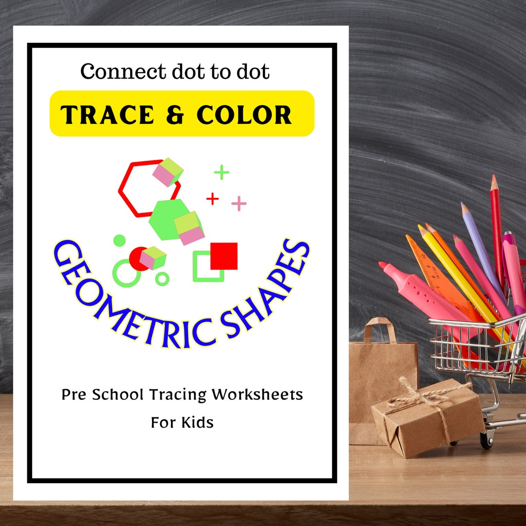 Fun With Lines and Dots, Geometric Shapes Tracing for Kids, Connect the ...