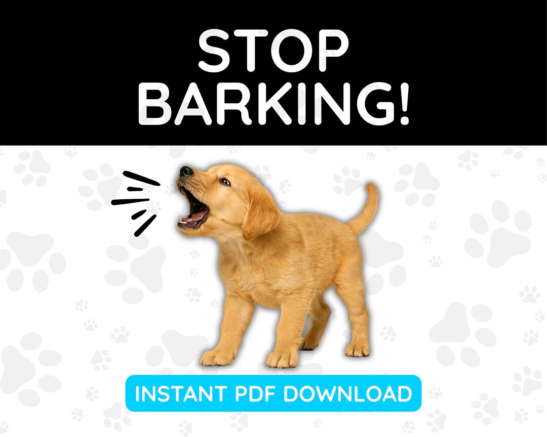 How to Stop Barking PDF for Dog Owners - Etsy