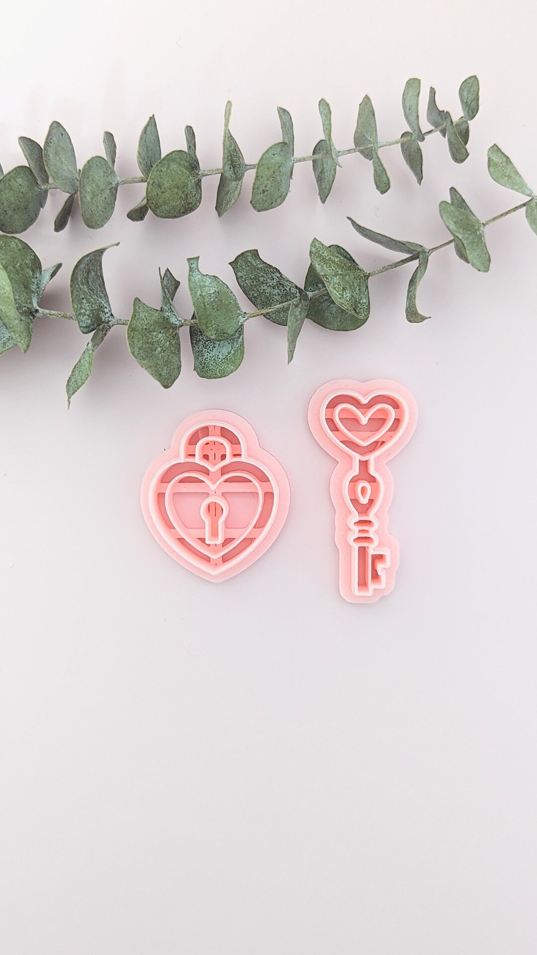 Heart Lock and Key Polymer Clay Cutters, Jewelry Embossing Mold - Etsy