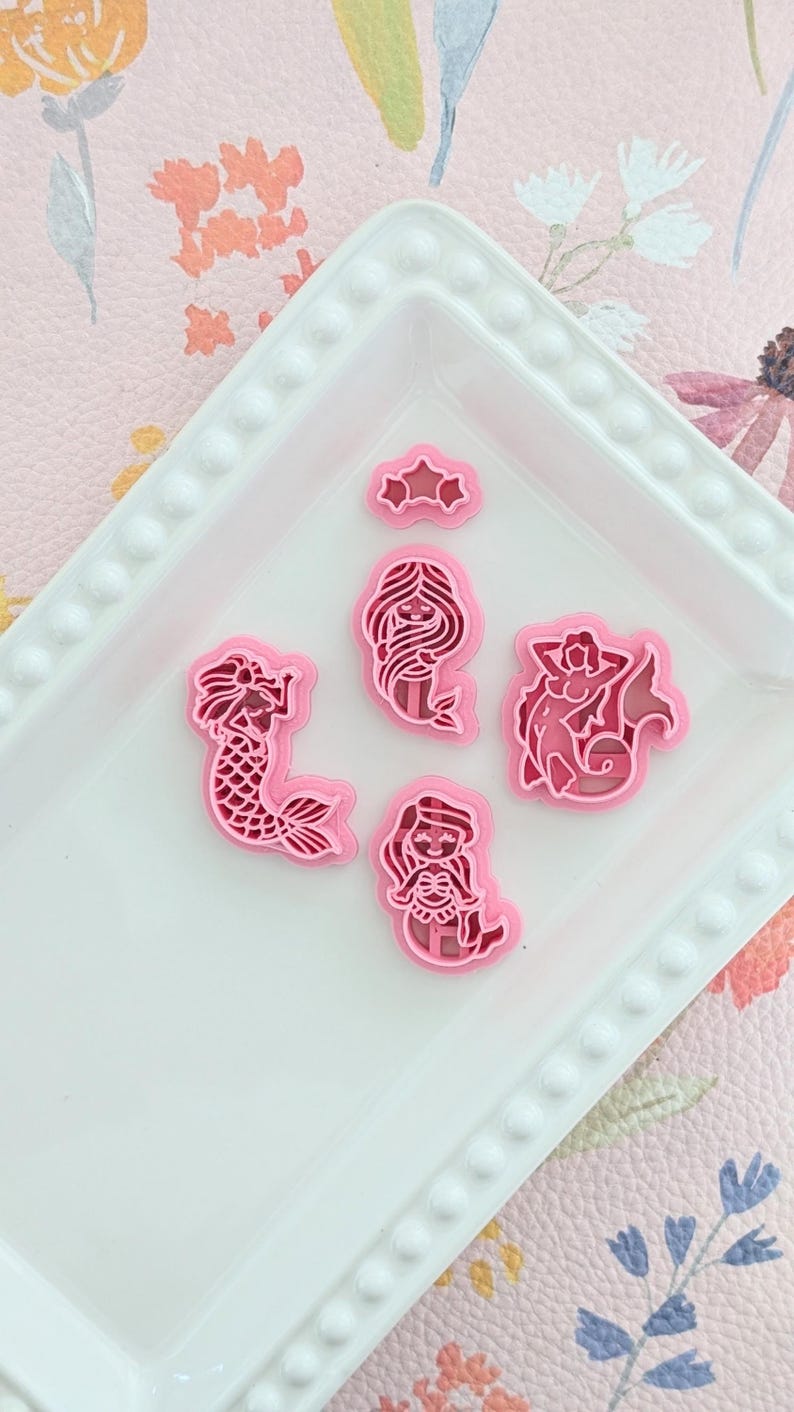Mermaid Polymer Clay Cutters Sculpting Tools Earrings Jewelry Making ...
