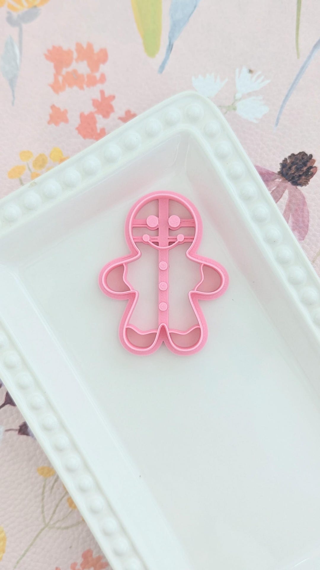 Gingerbread Man Cutter: Clay Ornament, Cookie Embossing Mold - Etsy