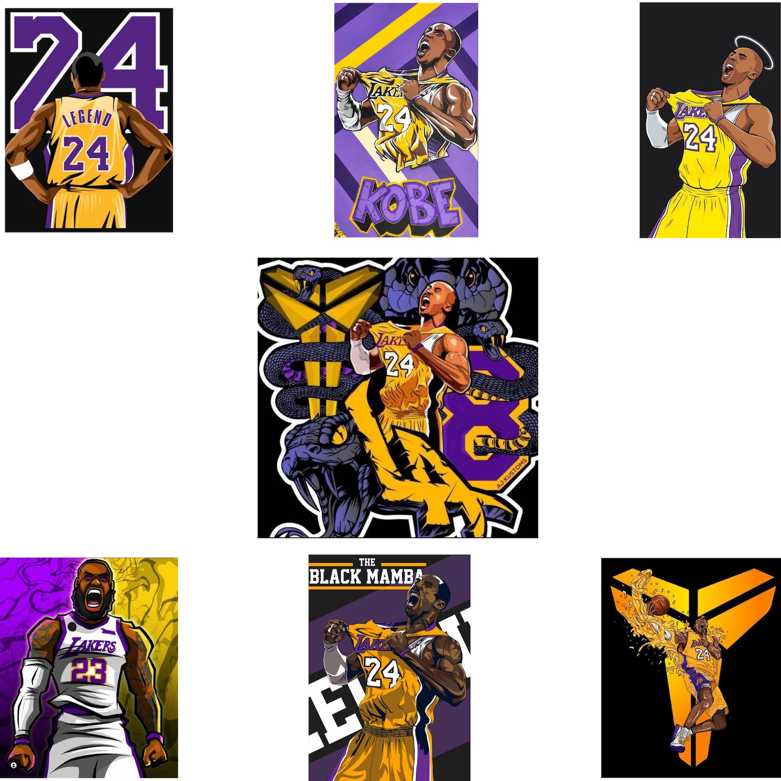 Kobe Bryant SVG Bundle,kobe Bryant PNG Bundle,basketball Star SVG ...