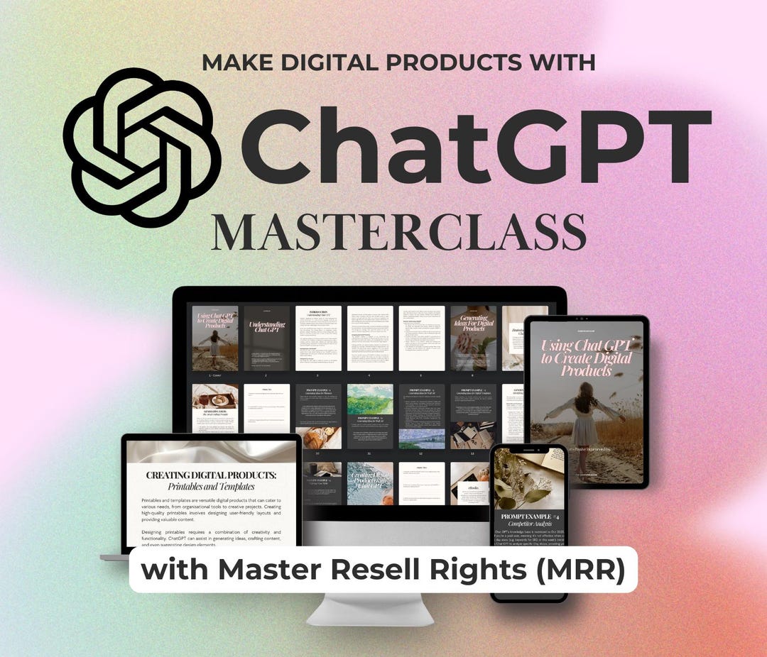 Chat GPT Masterclass to Create Digital Products With MRR | Master ...