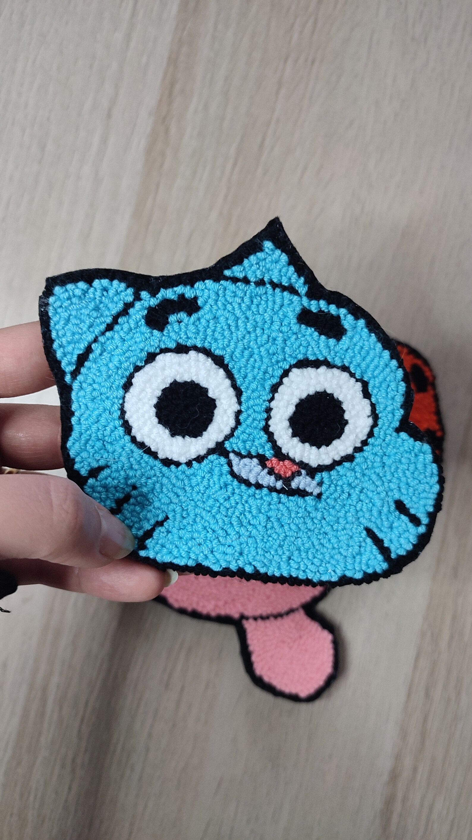 Gumball,darwin,anais,punch Needle Coaster,tufted,diy,embroidery,gift ...