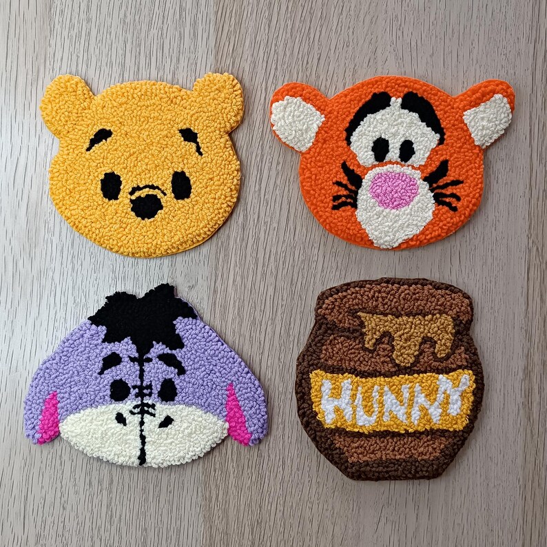 Cartoon Honeypot Punch Needle Coaster,tufted Coasters,diy,embroidery ...