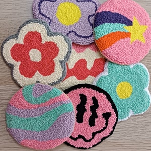 Punch Needle Coaster,tufted Coasters,diy Punch Embroidery Kit,gift ...