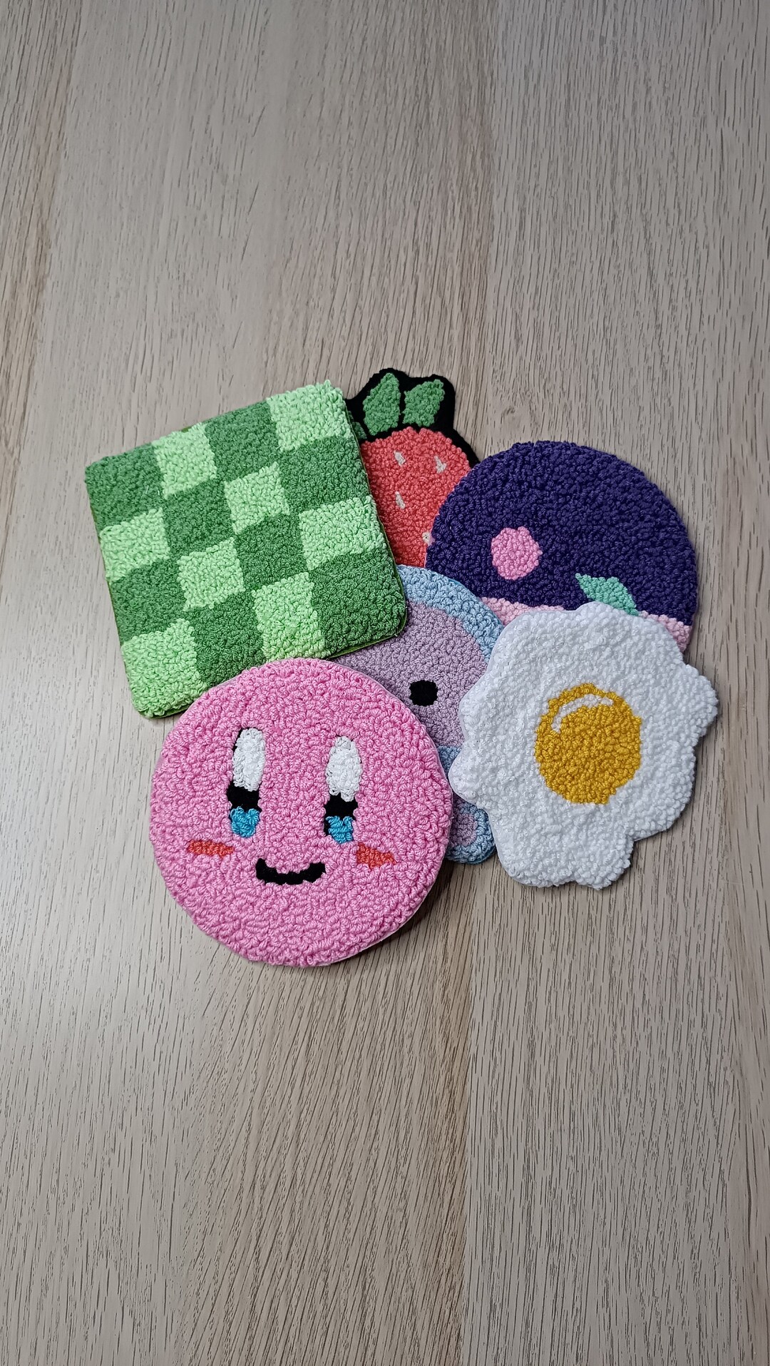 Punch Needle Coaster,tufted Coasters,diy Punch Embroidery Kit,gift ...