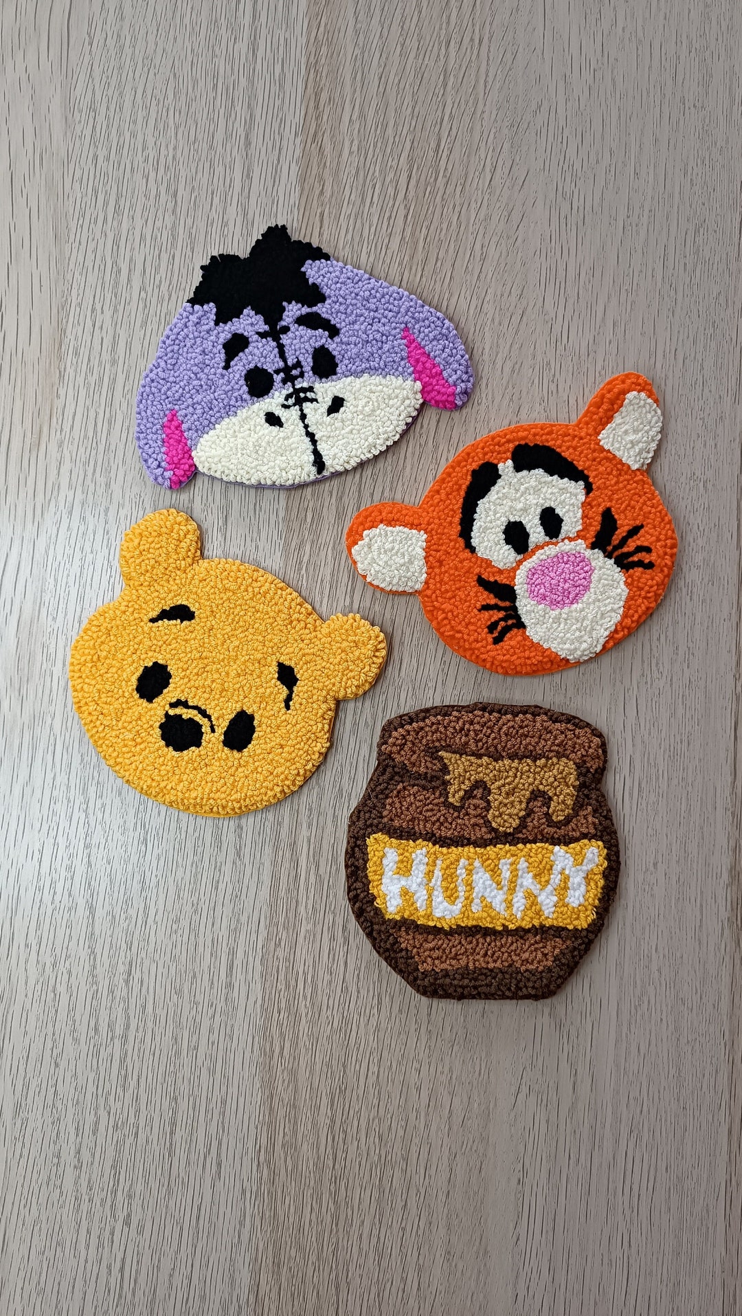Cartoon Honeypot Punch Needle Coaster,tufted Coasters,diy,embroidery ...