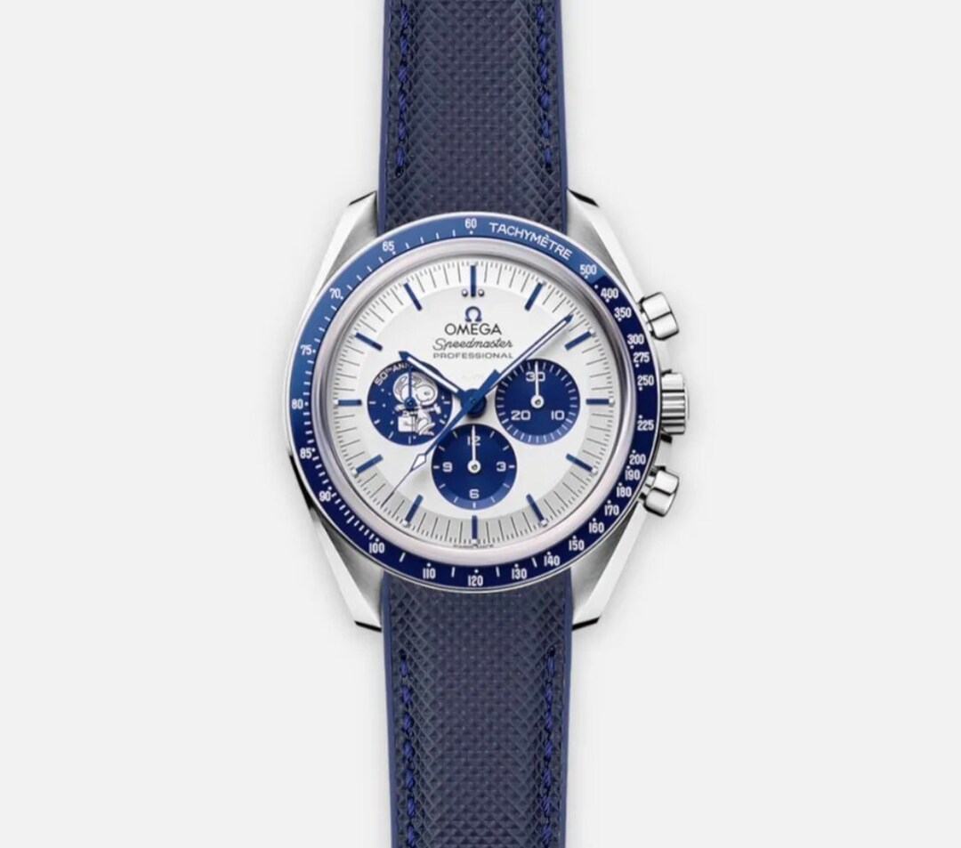 Sailcloth Rubber Curved End Watch Strap Band for Omega - Etsy