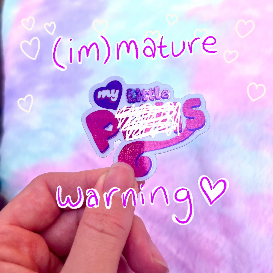 The Brony Sticker // Silly MLP Inspired Glitter Vinyl Stickers - Etsy