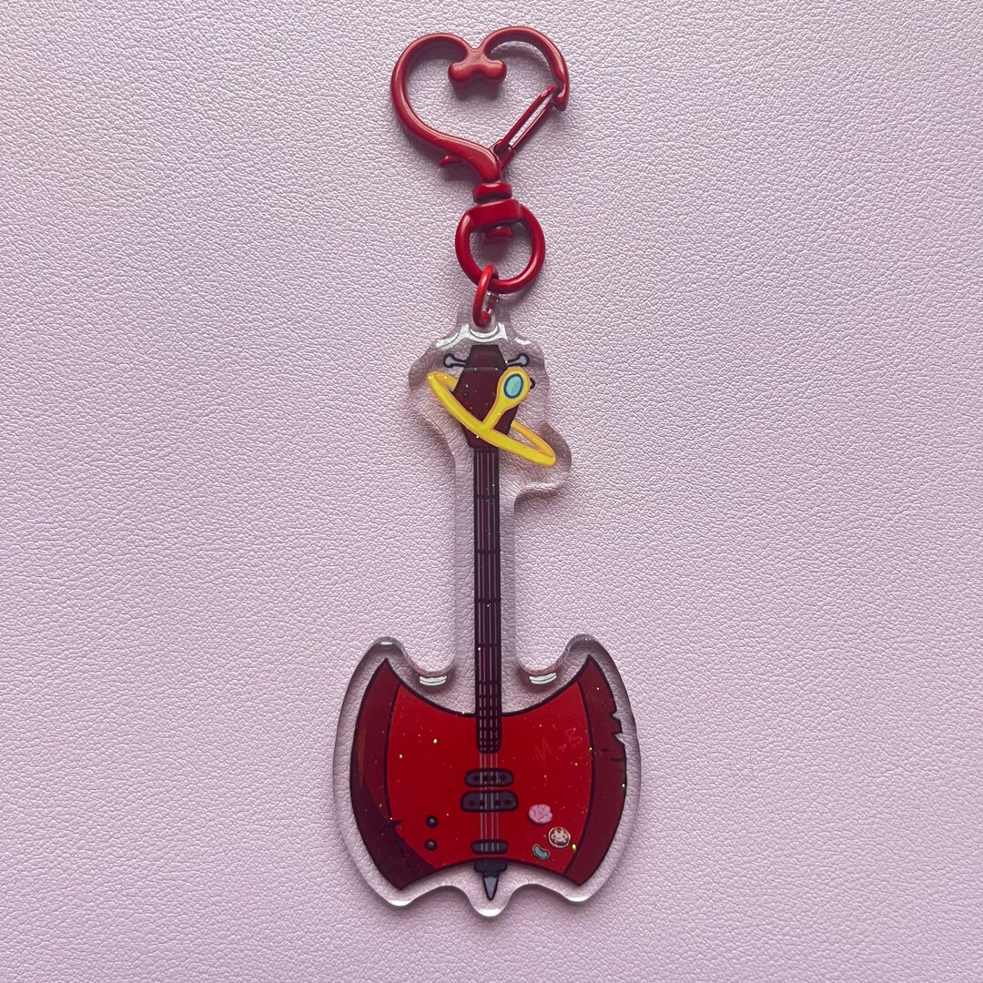 Marceline’s Axe Bass Charm - Adventure Time Double Sided Acrylic ...