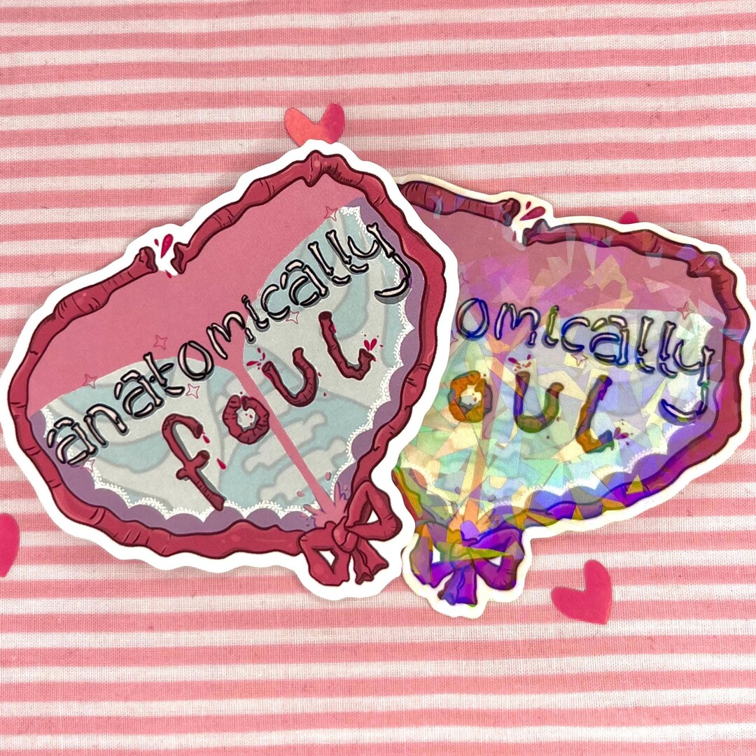 Anatomically Foul Creepy Cute Glitter Vinyl Sticker - Menhera ...