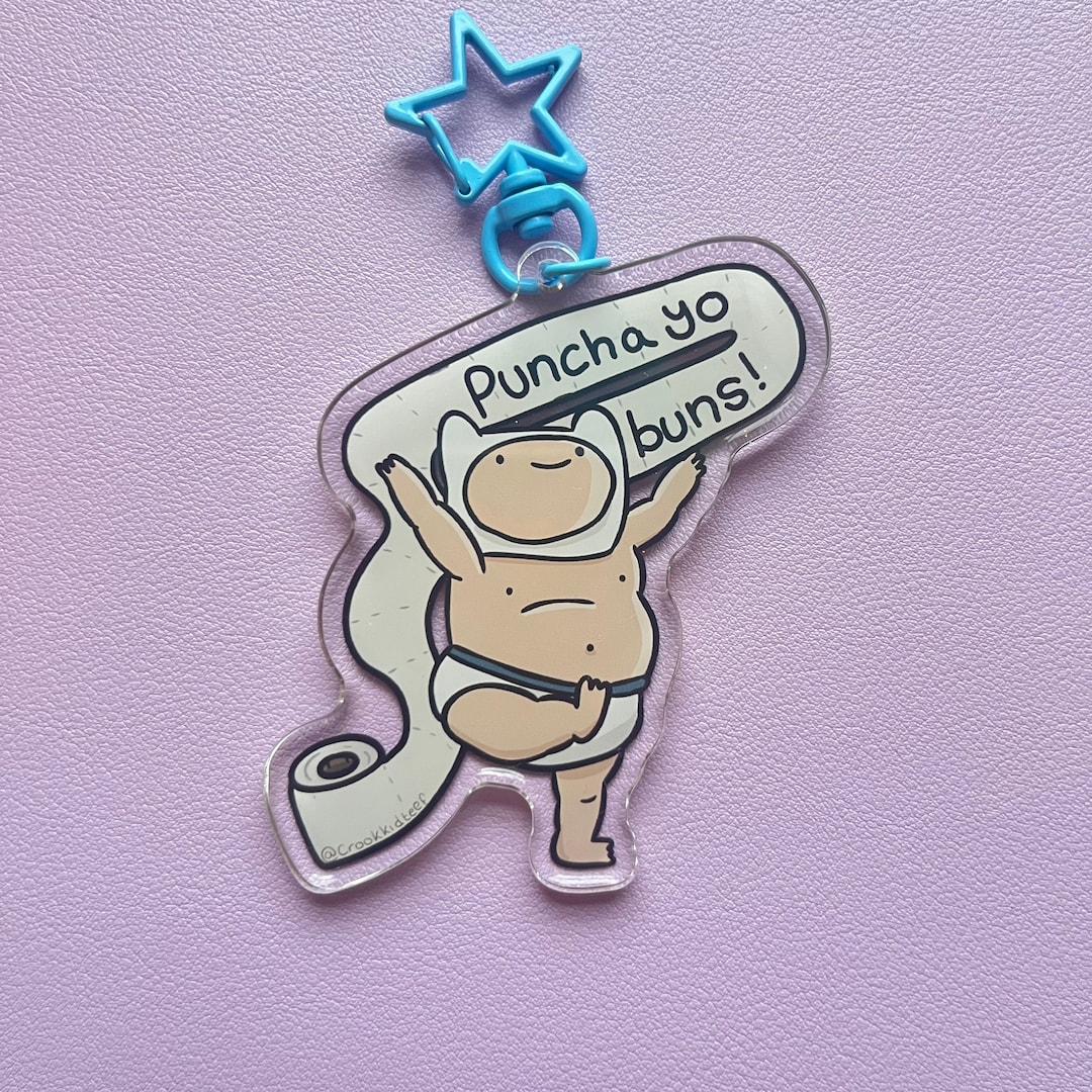 Buff Baby Finn Charm Adventure Time Finn the Human Double Sided Acrylic ...
