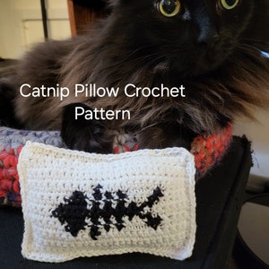 Crochet Pattern - Fish Skeleton Catnip Pillow Tapestry - US Terms ...