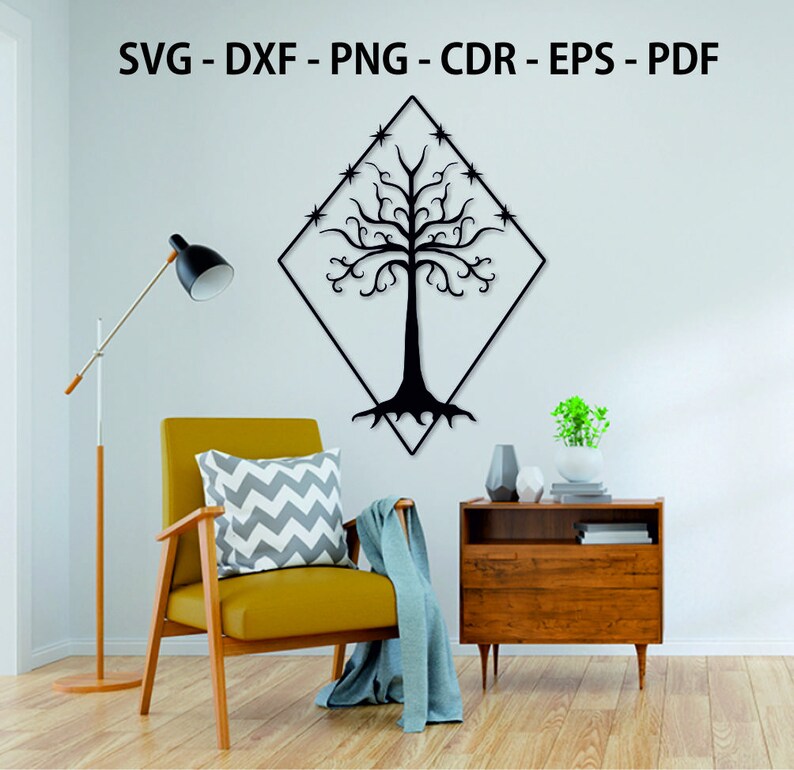 LOTR Tree Vector Files Svg Png Jpeg Dxf Pdf Eps Formats Suitable for ...