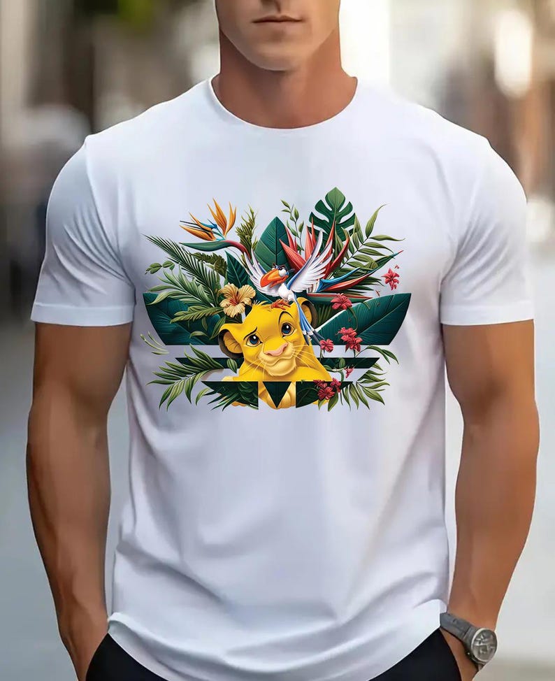 Simba Adidas the Lion King Transfer Png Creation DTF Prints Sublimation ...