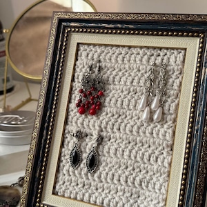 Customised Crocheted Earring Holder - Etsy