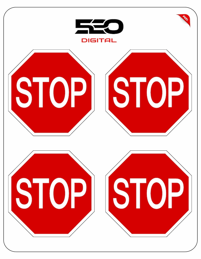 Stop Sign Vinyl Sticker: All Weather Industrial Decal - Etsy