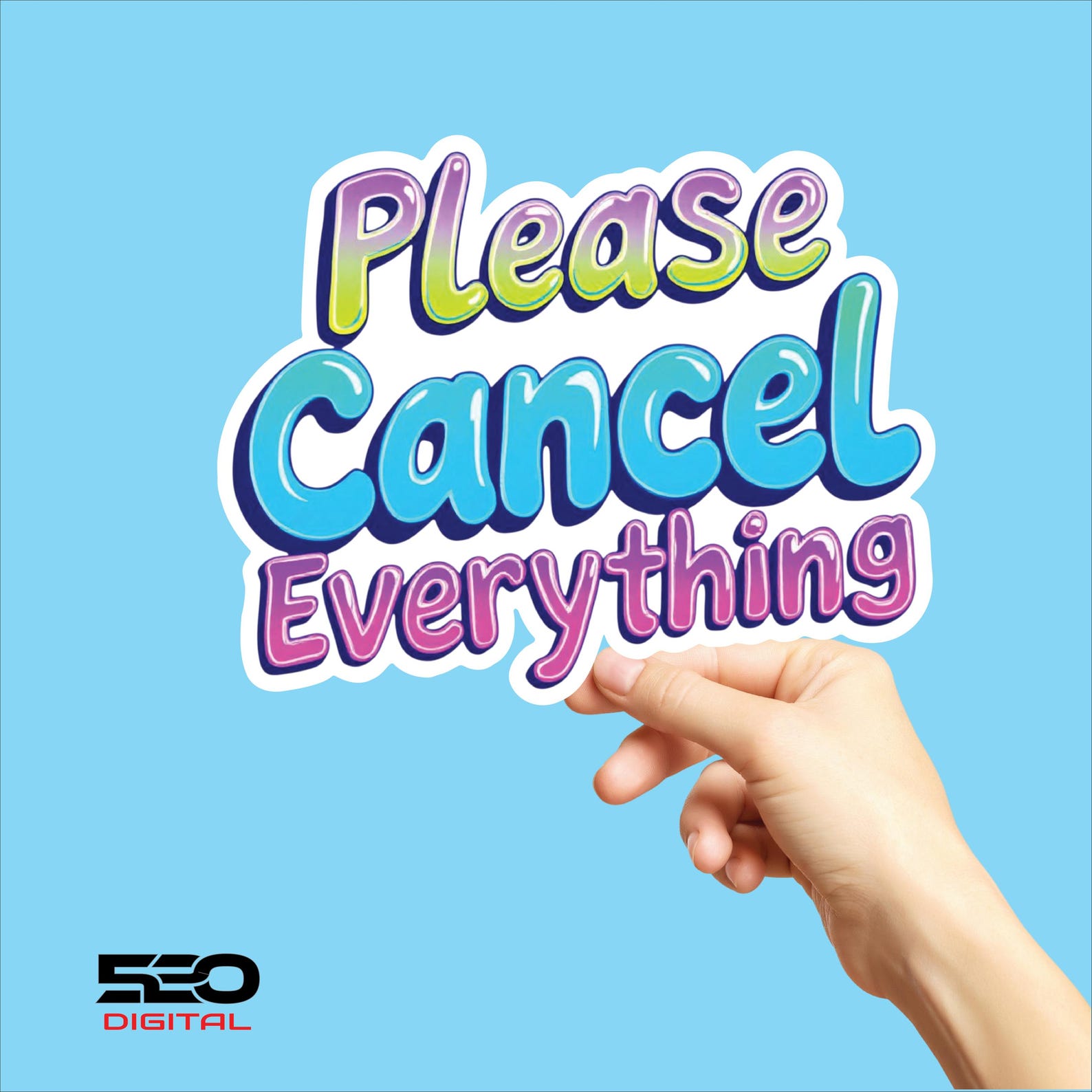 Please Cancel Everything Funny Sticker - Etsy