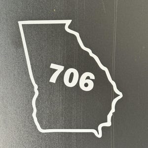 Georgia State Area Code Vinyl Decal - Etsy
