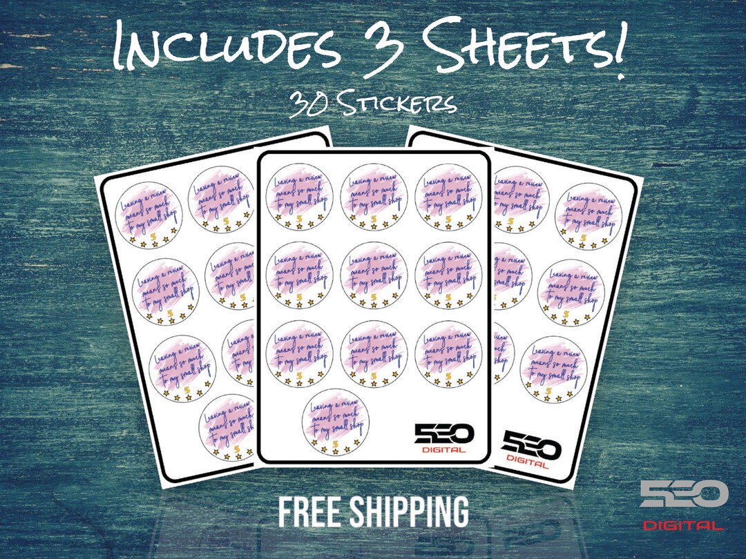 Rate My Small Shop Sticker Sheets Review My Small Shop 30 Stickers - Etsy