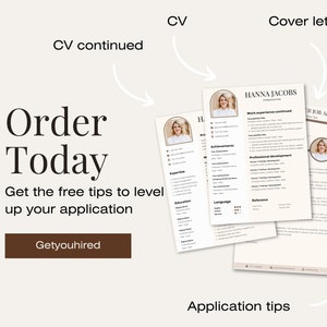 Professional CV Template With Photo, CV Template Resume Modern Resume ...