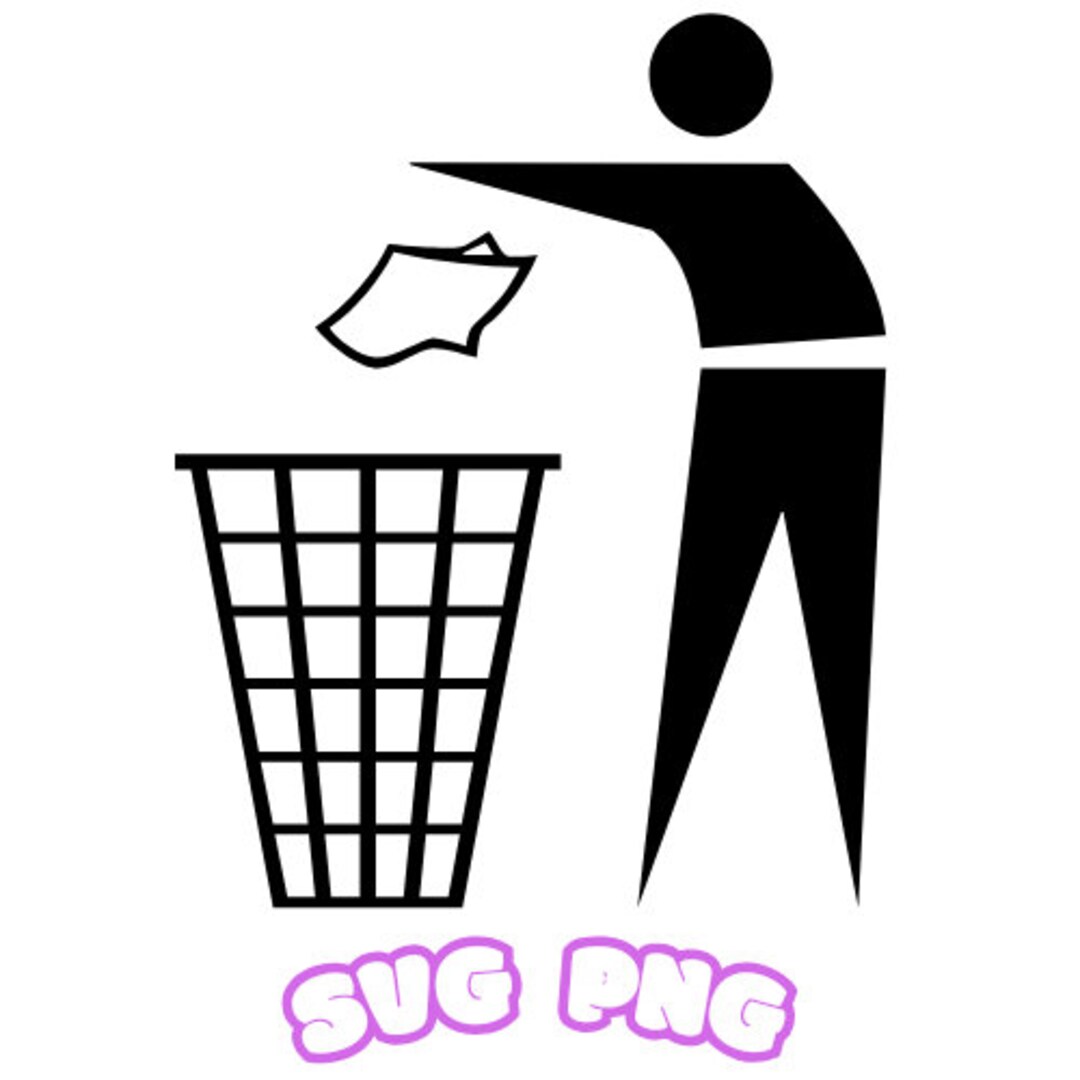 Rubbish Throwing Symbol SVG and PNG Vector SVG Recycling - Etsy UK