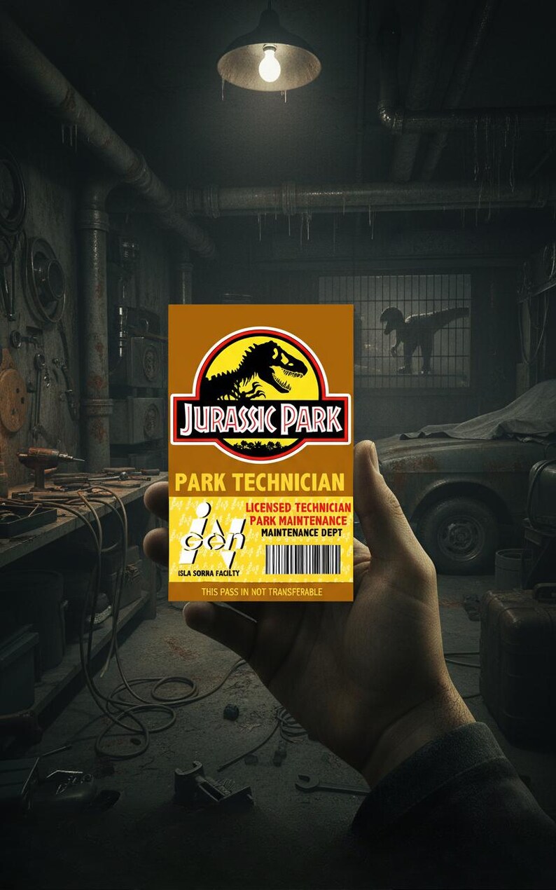 Jurassic Park Staff ID Card Set – Ingen Employee Badges | Park Ranger ...