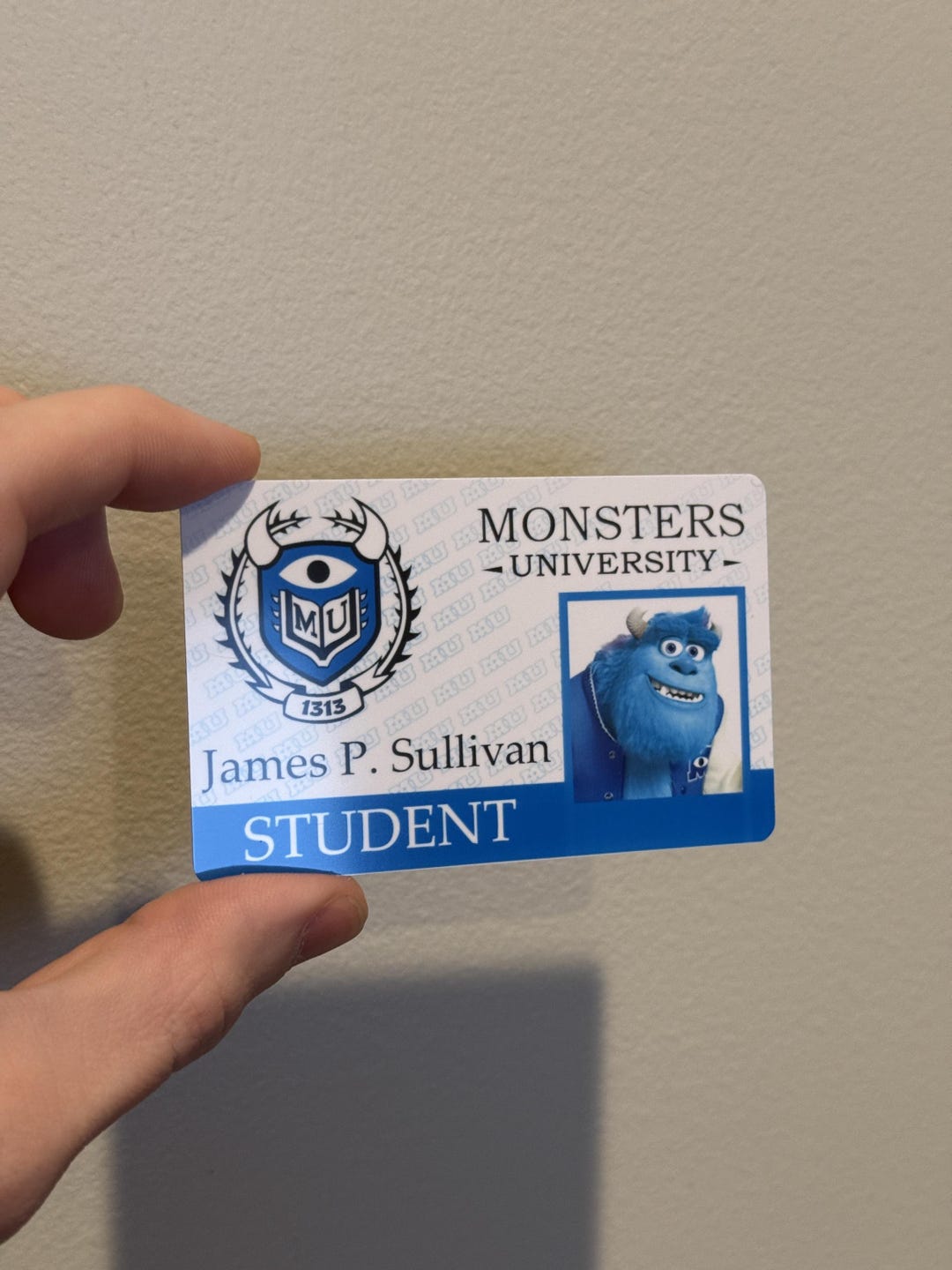 Monsters University Student ID Card, Custom Pixar-inspired Novelty ...