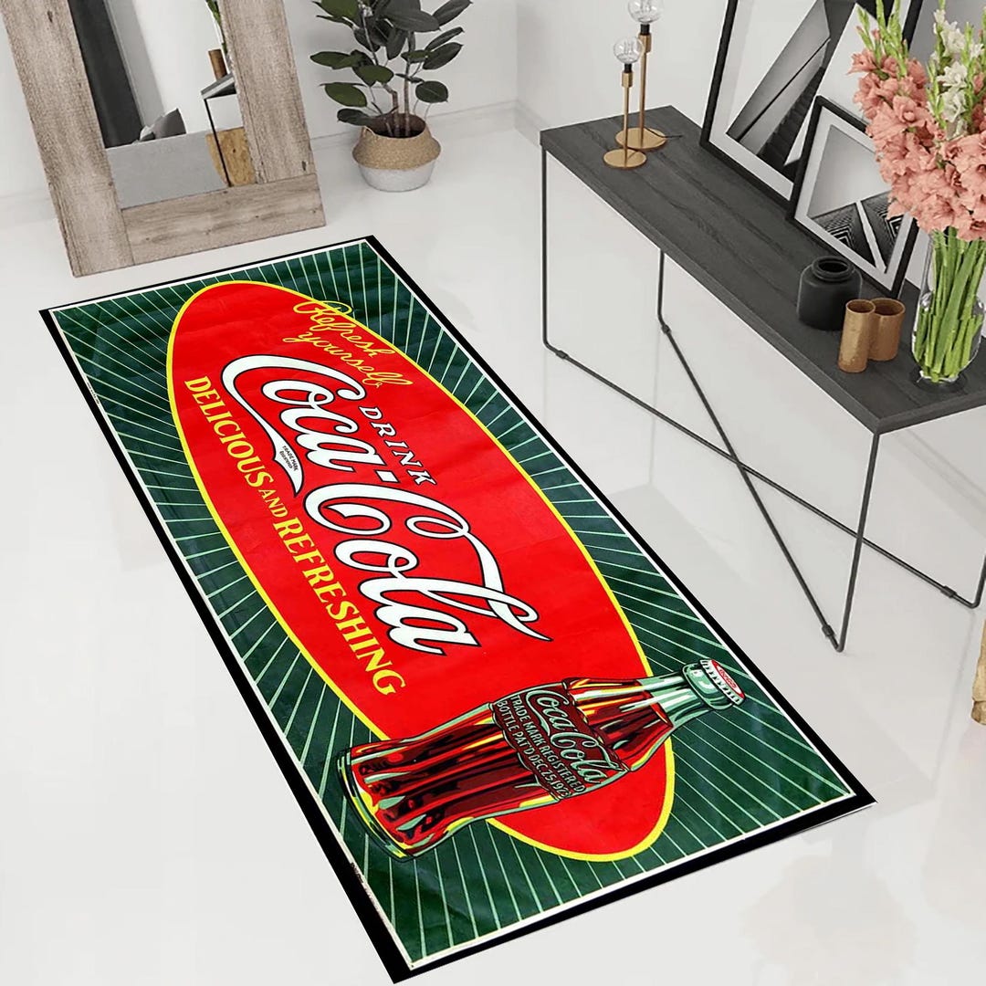 Coca Cola Rug,coca Cola Sign Rug,runner Rugs,hallway Rugs,entry Rug ...
