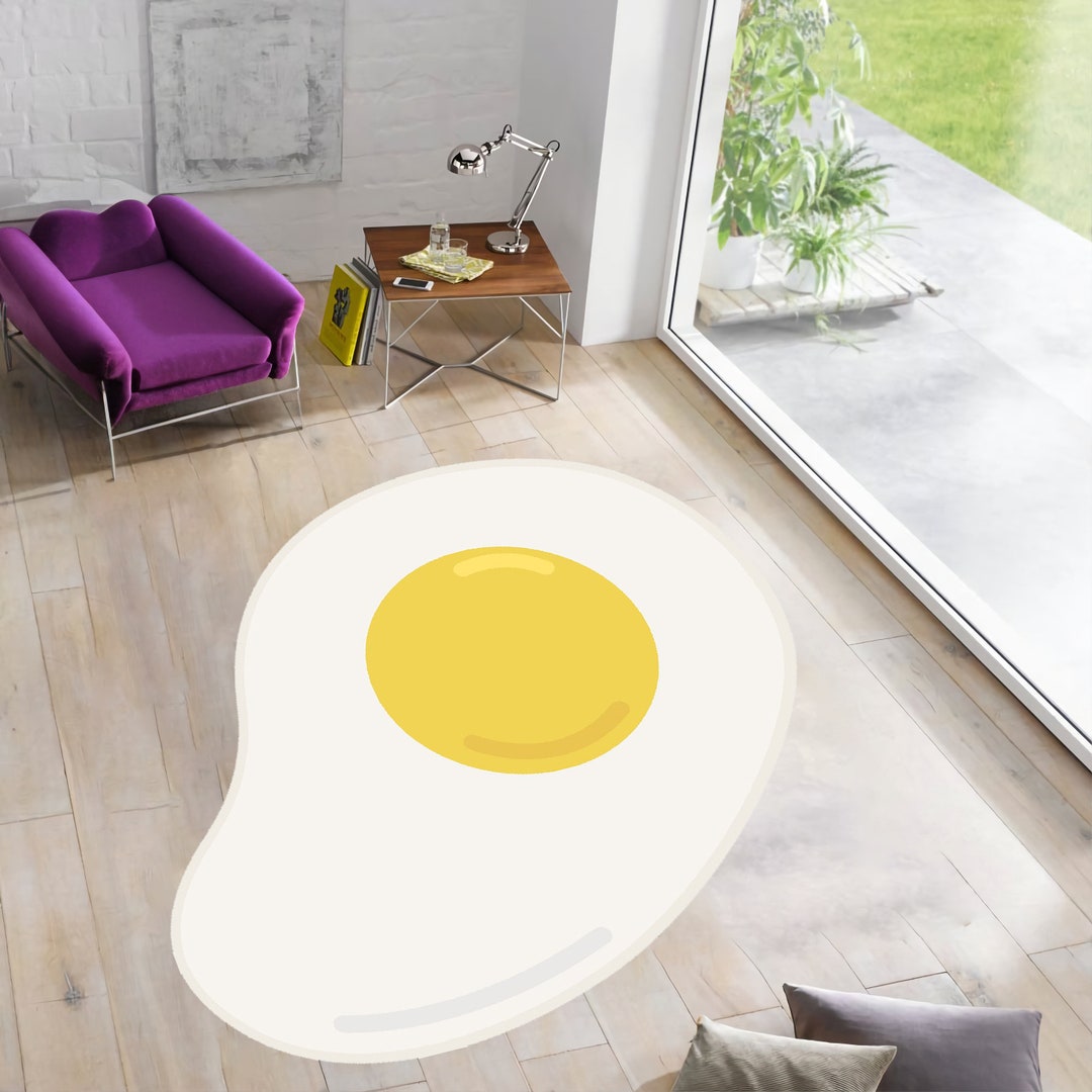 Fried Egg Rug: Modern Novelty Area Rug - Etsy