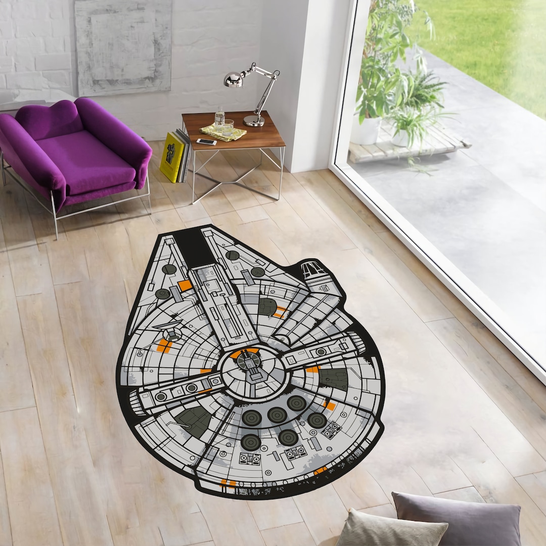 Millenium Falcon Rug,star Wars Rug,custom Shaped Rugs,rugs for Living ...