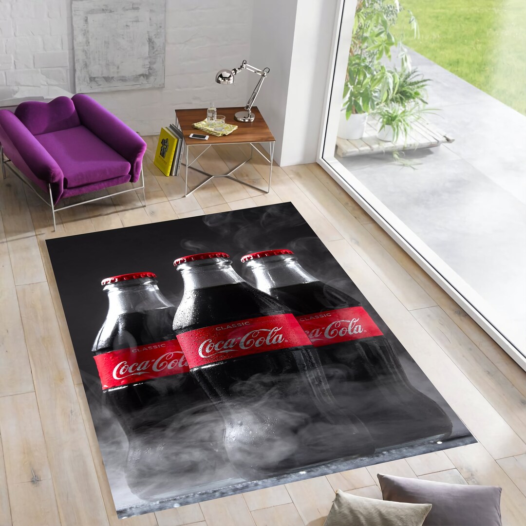 Coca Cola Rug,coke Bottle Rug,retro Rug,coke Rug,rugs,rugs for Living ...