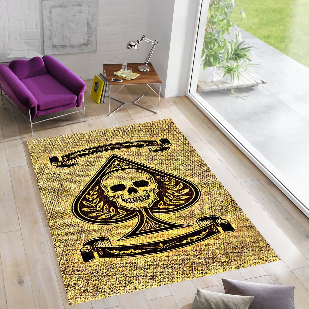 Skull Rug,acecard Rug,wicker Pattern Rug,ace Rug,carpets,rugs for ...
