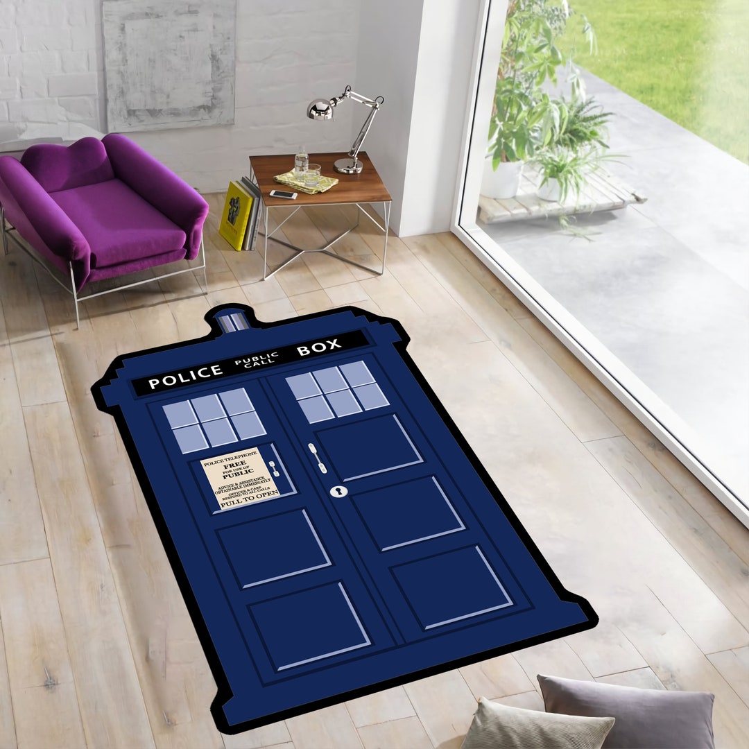 Police Box Rug,tardis Rug,doctor Who Rug,shaped Rugs,rugs for Living ...