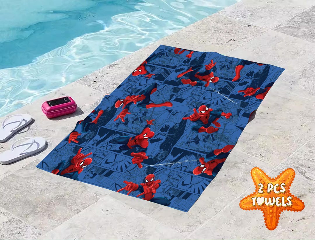 Spiderman Towel,marvel Towel,spiderman Themed,boys Towel,beach Towel ...